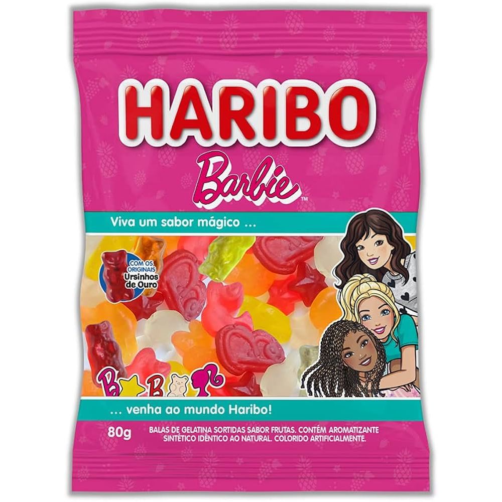 Bala Barbie de Frutas Haribo 80g | Emporio Varanda